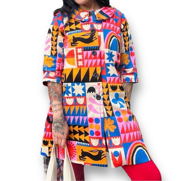 Nooworks | Jackets & Coats | Nooworks Shelley Car Coat In Congdon Print ...